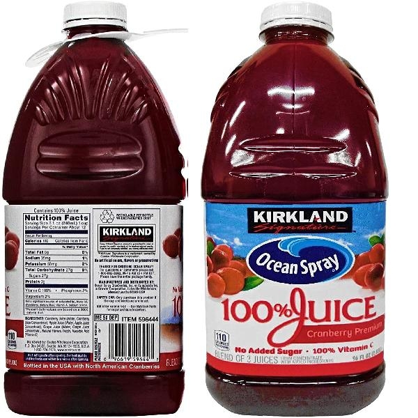 Kirkland Signature Ocean Spray 100% Cranberry Juice Premium 2.83 Litter | Wellsell BD